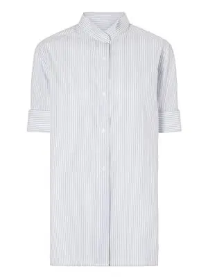 MAISON MARGIELA Striped Cotton-poplin Shirt - Blue