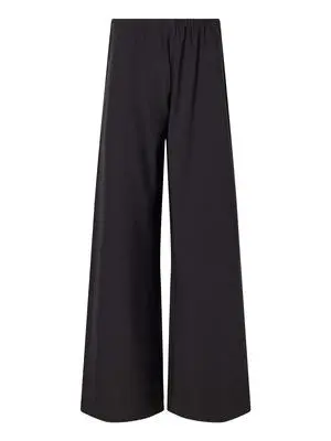 LA LIGNE Colby Cotton-poplin Wide-leg Pants - Black