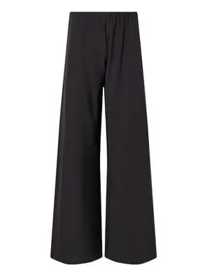 LA LIGNE Colby Cotton-poplin Wide-leg Pants - Black
