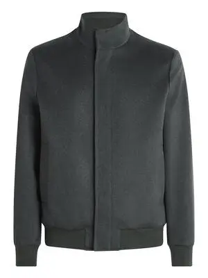MAURIZIO BALDASSARI Cashmere Bomber Jacket - Green