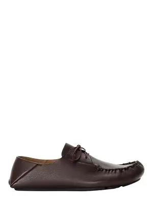 Loewe Leather Rambla Boat Shoes - Brown