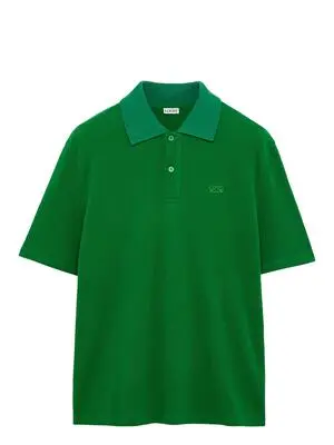 Loewe Stretch-cotton Polo Shirt Green