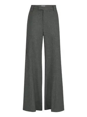 Brunello Cucinelli Wool-cashmere Flare Tailored Trousers - Grey