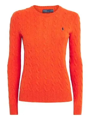 Polo Ralph Lauren Wool-cashmere Cable-knit Sweater - Orange