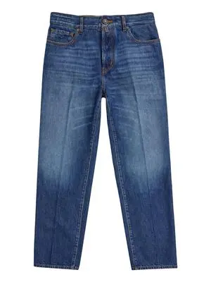 JACOB COHEN Suede-patch Alex Straight Jeans