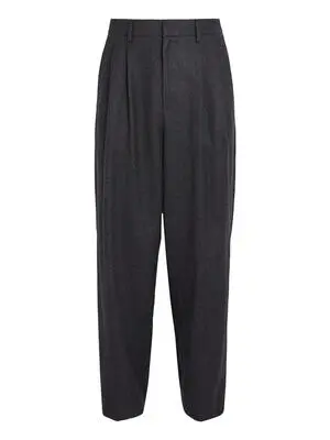 LE17SEPTEMBRE Wool Double-pleated Trousers - Grey