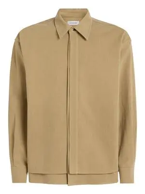 LE17SEPTEMBRE Cotton Double-layer Overshirt - Beige