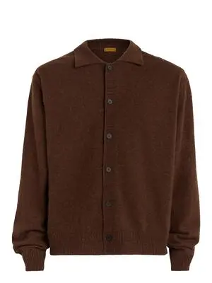 LE17SEPTEMBRE Wool-alpaca Collar Cardigan - Brown