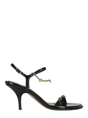 Chloé Patent Leather Zia Heeled Sandals 80 - Black