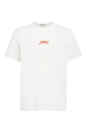 JW Anderson Cotton Logo-embroidered T-shirt - White