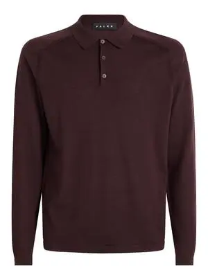 Falke Ultrafine Merino Wool Polo Shirt - Brown