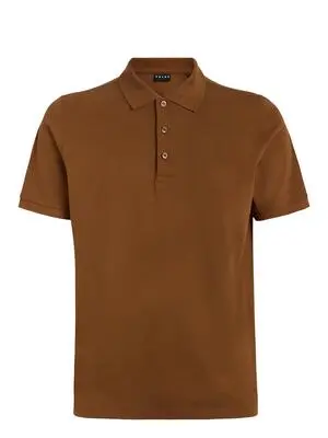 Falke Pima Cotton Piqué Polo Shirt - Brown