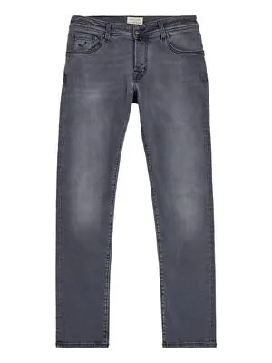 Jacob Cohen Pony Hair-patch Nick Slim Jeans - Black