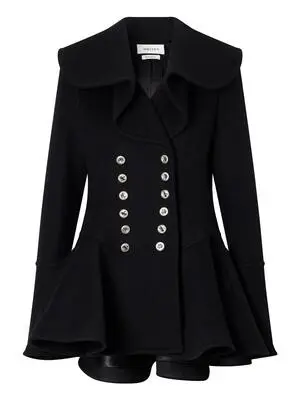 Alexander McQueen Double-breasted Wool Coat - Black