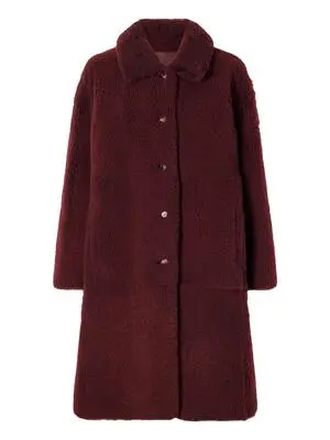 Veronica De Piante Romy Shearling Coat - Red