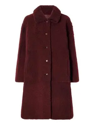 Veronica De Piante Romy Shearling Coat - Red