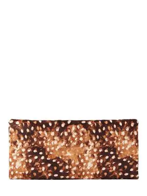 Staud Muse Animal-print Calf Hair Clutch - Brown