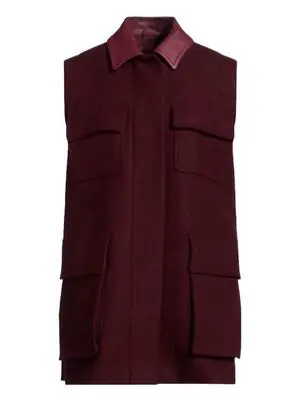 Max Mara Solidcolor Sleeveless Waistcoat - Brown