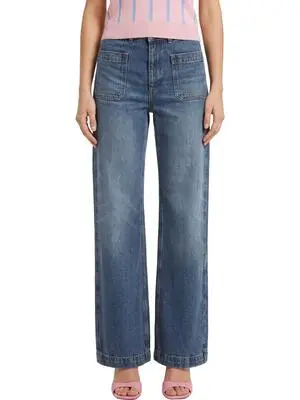 A.P.C. A.p.c. Victoria High-Waisted Wide-Leg Cotton Denim Jeans