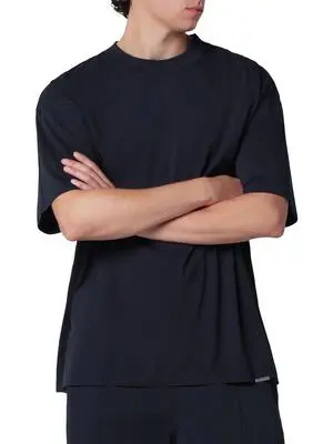 REPRESENT Short-sleeved Crewneck Cotton T-shirt - Navy