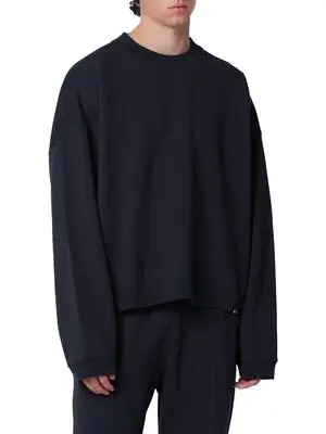 REPRESENT Relaxed Fit Crewneck Jumper In Cotton With Dropped Shoulders Navy