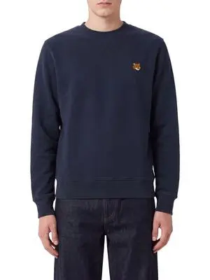 Maison Kitsuné Cotton Crewneck Sweatshirt - Navy