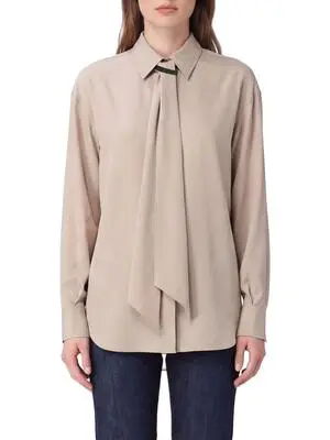 Brunello Cucinelli Brunello Cucinelli Stretch Cotton Blend Shirt With Monili Embellishment Beige