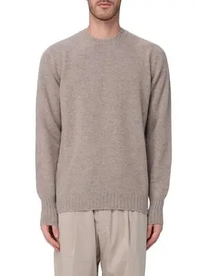 DRUMOHR Long-sleeved Crewneck Jumper In Pure 100% Fine Cashmere - Brown