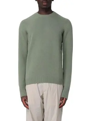 DRUMOHR Long-sleeved Crewneck Jumper In Pure 100% Fine Cashmere - Green