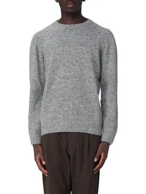 DRUMOHR Long-sleeved Crewneck Jumper In A Virgin Wool And Cashmere Blend - Grey