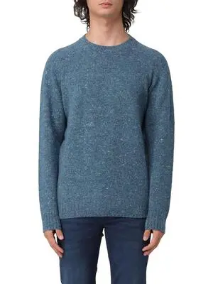 DRUMOHR Long-sleeved Crewneck Jumper In A Virgin Wool And Cashmere Blend - Navy