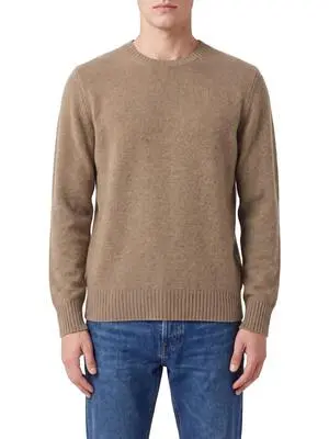 DRUMOHR 100% Lambswool Long-sleeved Crewneck Jumper - Beige