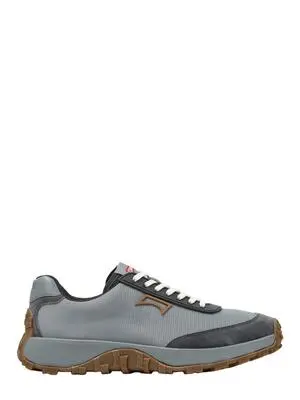 Camper Drift Trail Low-top Trainers In Suede And Recycled Pet With Logo - Blue