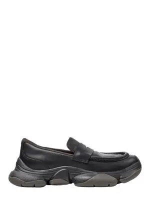Camper Karst 2 Smooth Leather Penny Loafers With Vibram Sole - Black