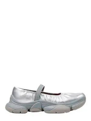 Camper Karst 2 Laminated Leather Mary Jane Sneakers With Vibram Sole - Grey