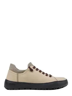 Camper Peu Serra Nubuck And Recycled Pet Slip-on Sneakers With Vibram Sole Beige