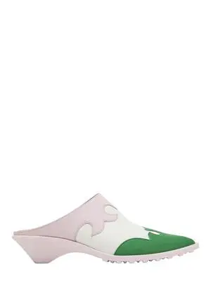 CAMPER Anita Smooth Calfskin Mules With Low Flared Heel