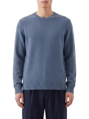 Brunello Cucinelli Alpaca Wool Blend Crewneck Jumper - Blue