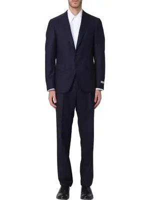 Canali Single-breasted Pinstripe Wool Suit - Blue