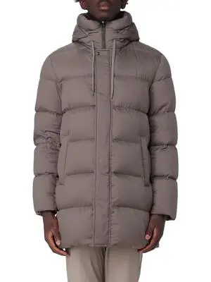 Herno Quilted Ultralight Nylon Short Down Jacket With Hood Brown