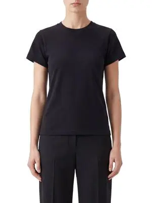 THE ROW Cotton Crewneck Short-sleeve T-shirt Black