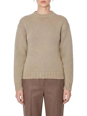 JIL SANDER Jil Sander Pure Cashmere Dropped Shoulder Crewneck Jumper
