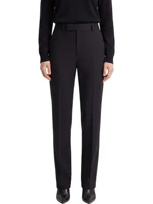 JIL SANDER High-waisted Skinny Tailored Trousers In Virgin Wool - Black