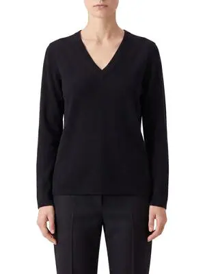 THE ROW V-neck Jumper In Pure Cashmere