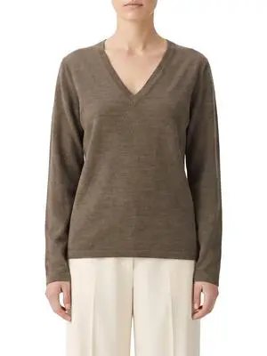 THE ROW The Row Cashmere V-Neck Jumper Grey