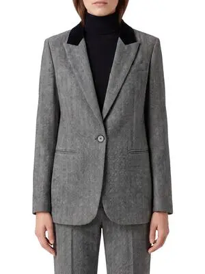 FORTE_FORTE Single Breasted Blazer - Black