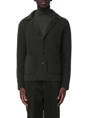 BROOKSFIELD Casual Knit Blazer In Lambswool Blend With Lapels And Patch Pockets Green