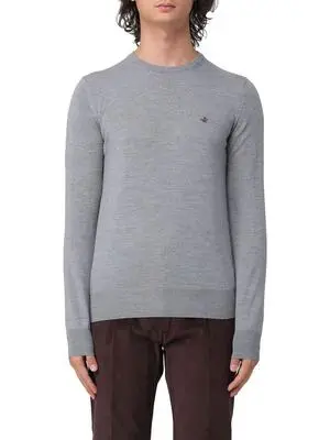 BROOKSFIELD Crewneck Wool Jumper With Long Sleeves And Ribbed Trims - Grey