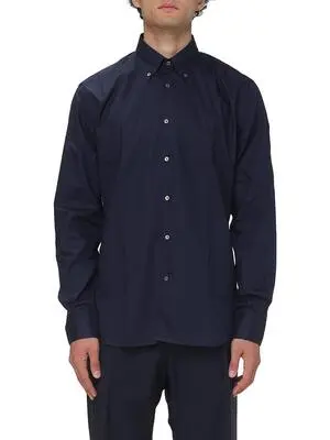 BROOKSFIELD Button-down Collar Casual Shirt In Cotton Poplin - Navy