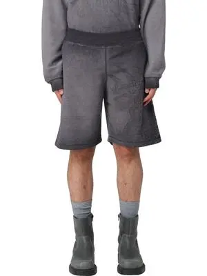 DIESEL® Cotton-blend Sport Shorts With Elasticated Waistband And Logo - Violet